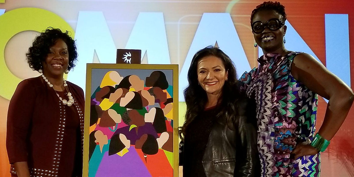 Nina Vaca receives the 2017 Mosaic Woman Trailblazer Award by Diversity ...